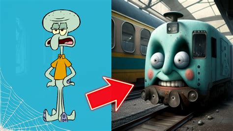Spongebob But Train Pongebob 🔥 All Characters Youtube