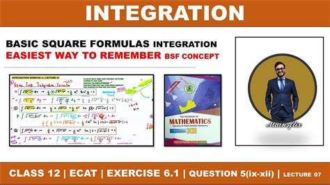 Second Year Maths Chapter 06 Integration Exercise 61 Lecture 07