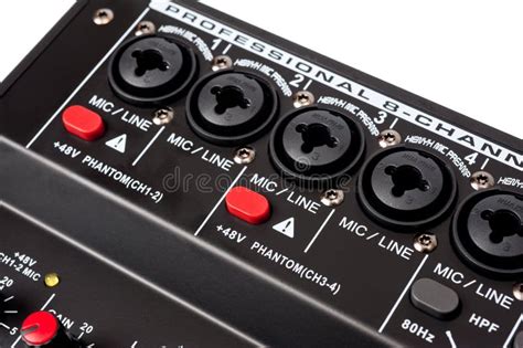 8 Channel Mixing Console For Connecting Microphones And Musical