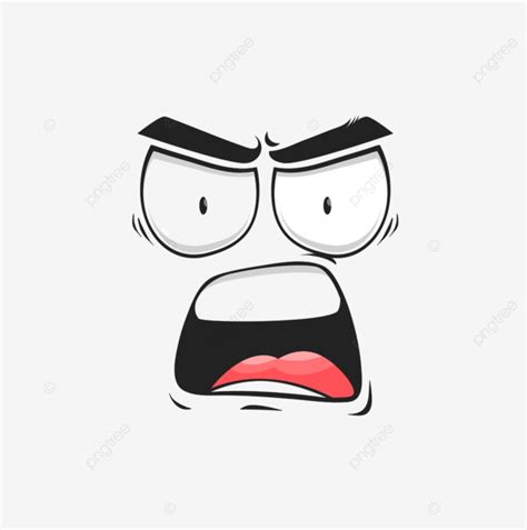 Yelling Mouth Vector Hd Images Cartoon Angry Shout Face Vector Yelling