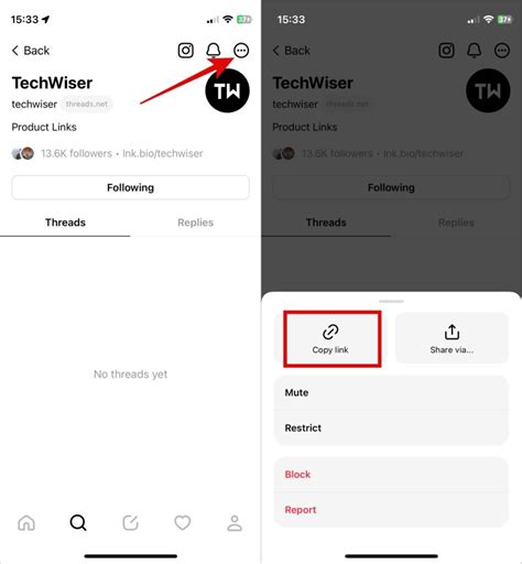 How To Find And Share Your Threads Profile Link Techwiser