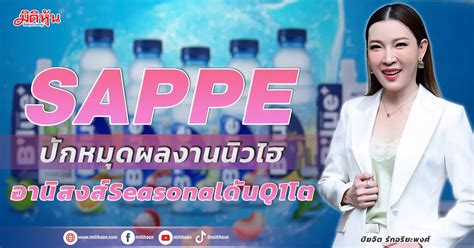 Sappe ปักหมุดผลงานนิวไฮ อานิสงส์ Seasonal ดันq1โต มิติหุ้น ชี้ชัด