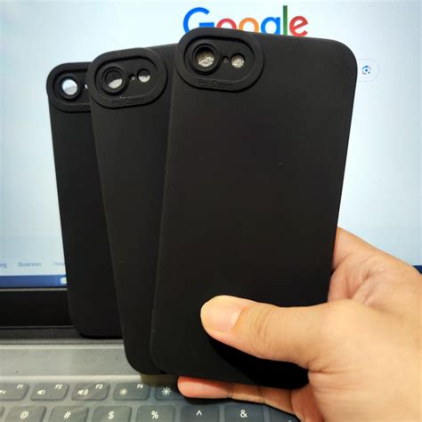 Jual Black Matte Softcase Untuk Iphone IP 6 IP 6s IP 7 IP 8 Silikon Hitam Solid Shopee
