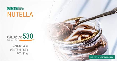 Nutella Calories And Nutrition 100g