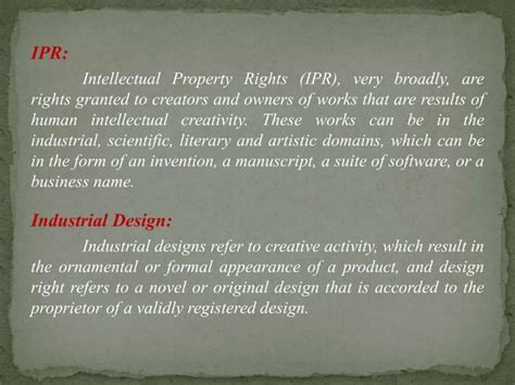 Industrial Design Ipr Ppt