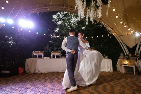 The First Wedding Dance Of The Bride And Groom Stock Image Image Of