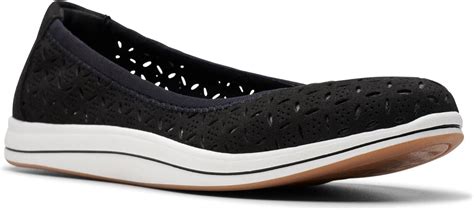 Clarks Womens Breeze Roam Ballet Flatblack Textile Clarks