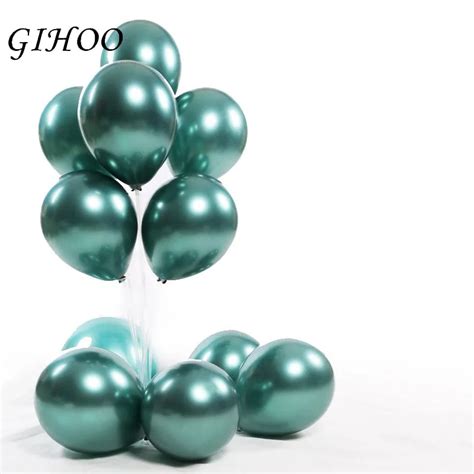 10 шт 10 дюймов металлические темно зеленые шары из латекса цвета металлик перламутровые