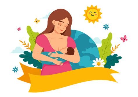 World Breastfeeding Week Illustration Free Download People