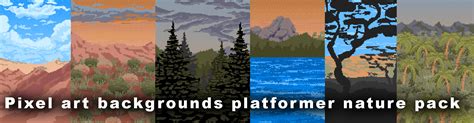 Pixel Art Backgrounds Platformer Nature Pack By Dlou Saiyan