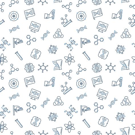 Premium Vector Genetics Concept Vector Linear Creative Seamless Pattern