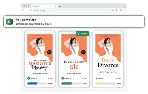 Book Title Comparison Pickfu Templates