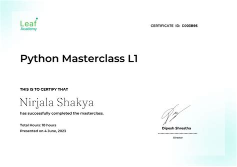 nirjala shakya on linkedin certificateofcompletion pythonprogramming