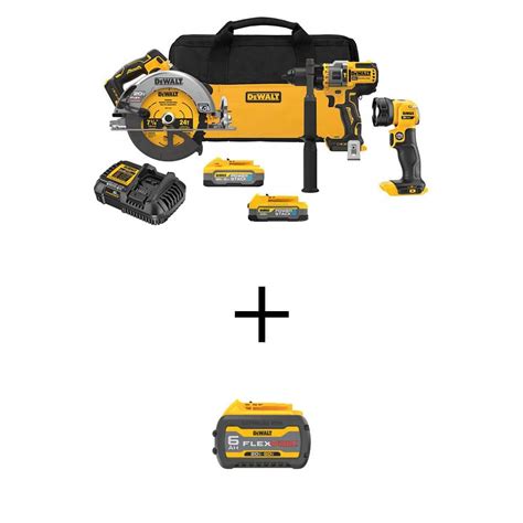 Dewalt 20v Max Lithium Ion Cordless 3 Tool Combo Kit With Flexvolt 20v