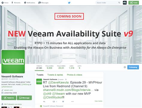 veeamsoftware veeam twitter cragdoo blog