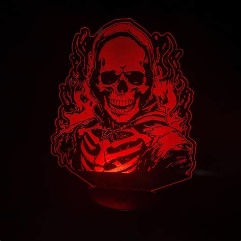 Flaming Skeleton Led Nightlight Insert Glowforge Shop