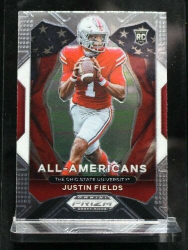 2021 Panini Prizm Draft Pick Football Card Rc Justin Fields All