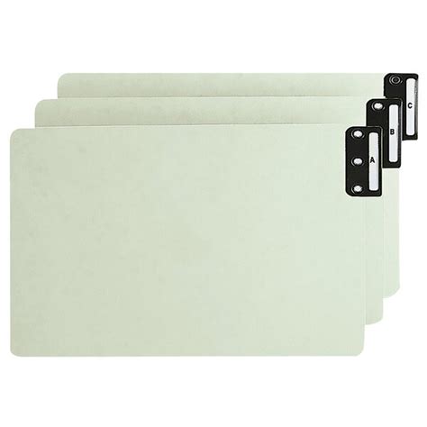 Smead 63276 Green Alphabetical File Guide With Metal Vertical Side Tab