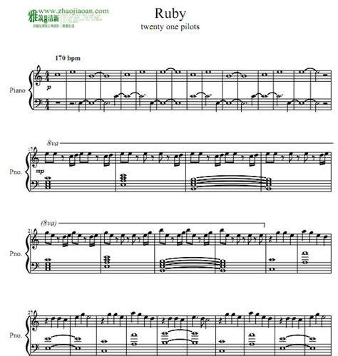 Twenty One Pilots Ruby钢琴谱