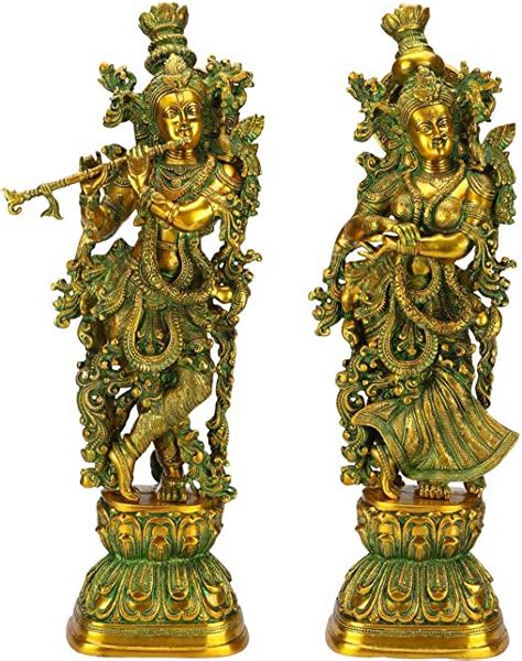 Radha Krishna Statue Large30 In Big Size Brass Divine Couple Radha