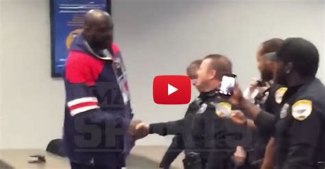 Shaq Surprises Viral Cop With Some Impromptu Pick Up Ball Fanbuzz