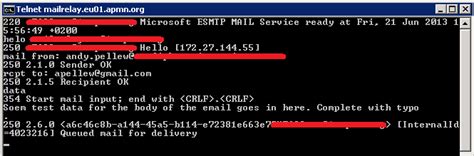it help and advice testing smtp connections using telnet