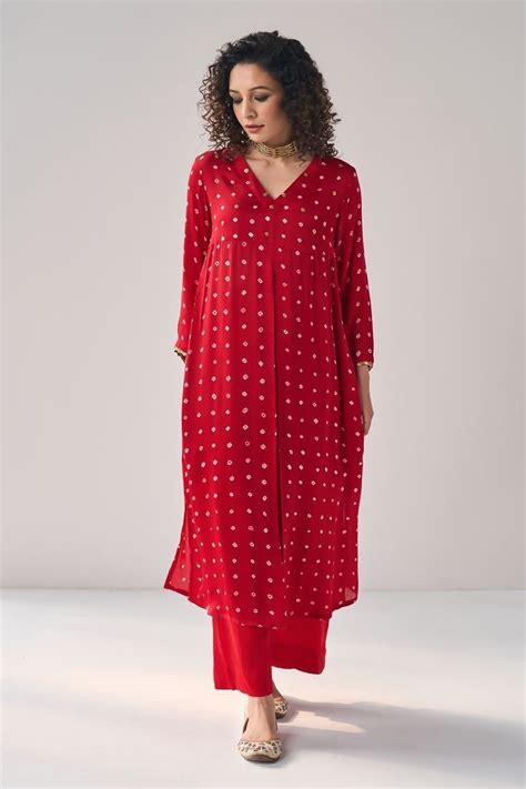 Red Pakistani Style Kurta Salwar In 2024 Stylish Dress Designs Kurta