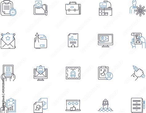 Presentation Outline Icons Collection Presentation Speech Slideshow
