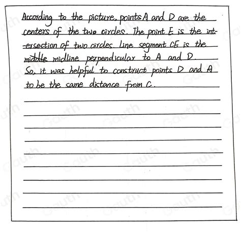 Solved 1 This Diagram Is A Straightedge And Compass Construction Of A Line Perpendicular To