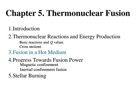 Ppt Chapter 5 Thermonuclear Fusion Powerpoint Presentation Free Download Id 4802254