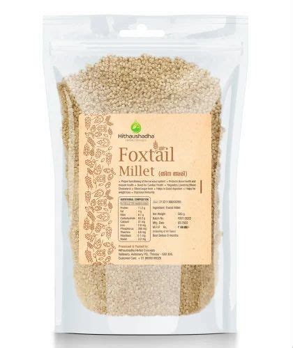 Brown Hithaushadha Foxtail Millet Packaging Size 500gm Gluten Free
