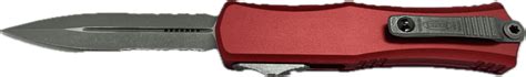 Microtech Knives Mini Hera Ii Double Edge Red Partial Serrated