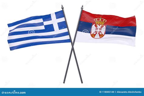 Duas bandeiras cruzadas ilustração stock Ilustração de governo