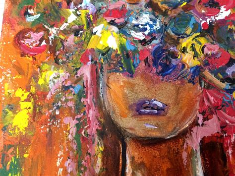 Woman Face Artwork Original Painting Faceless Portrait Art Etsy