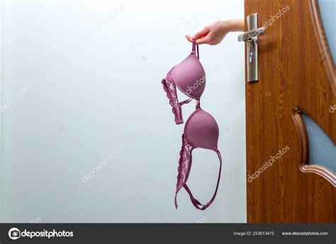 Lingerie Hanging Door Handle Time Sex Sex Concept Stock Photo Goffkein