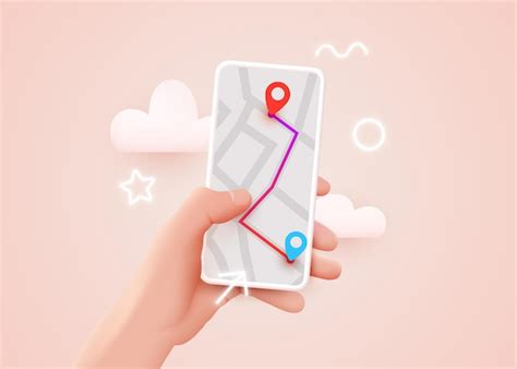 Premium Vector Hand Holding Phone With Map And Pointer Mobile Gps Navigation And Tracking
