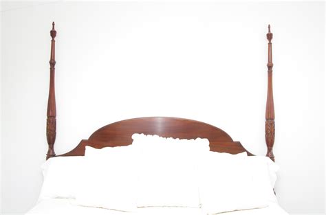 Henkel Harris Rice Carved King Size Mahogany Four Poster Bed Ebth