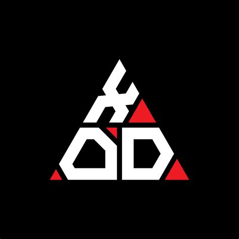 Xod Triangle Letter Logo Design With Triangle Shape Xod Triangle Logo