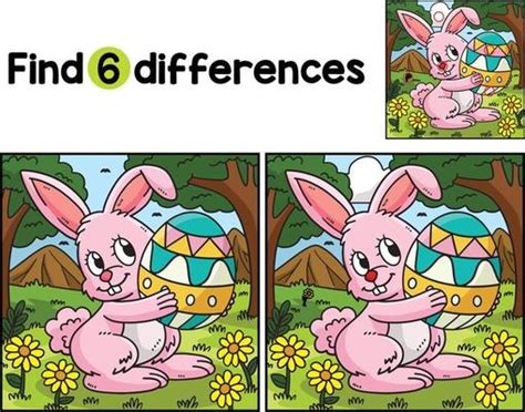 Page 2 Easter Spot The Difference Vector Art Icons And Graphics For
