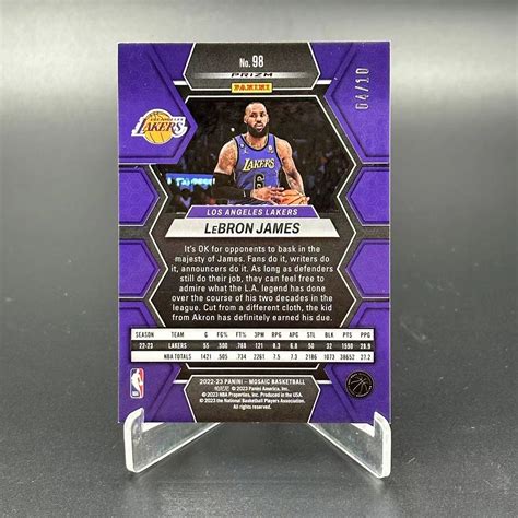 2022 23 Panini Mosaic Lebron James 【熠吉卡社】j1 湖人 勒布朗 詹姆斯 老詹 马赛克 金泡泡折 04