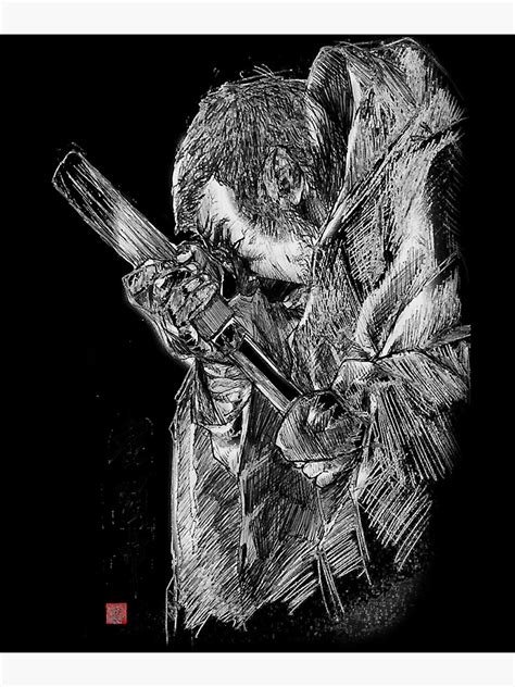 Zatoichi Drawing Blade Poster For Sale By Uhslag Redbubble