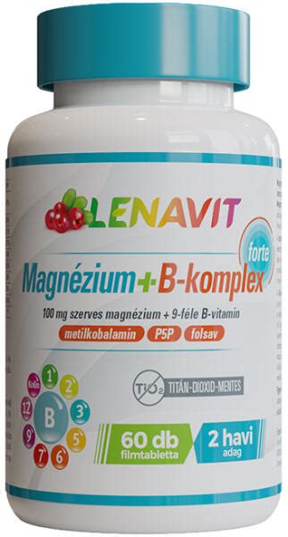 Vásárlás LenaVit Szerves Mg B Komplex Forte filmtabletta 60 db