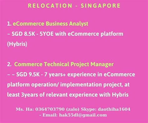 Ha Dao Thi On Linkedin Relocation Singaporejobs Malaysiajobs