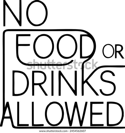 No Food Drink Allowed Symbol Isolated Stock Vector Royalty Free