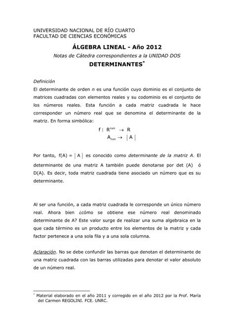 PDF Algebra Lineal Determinantes DOKUMEN TIPS