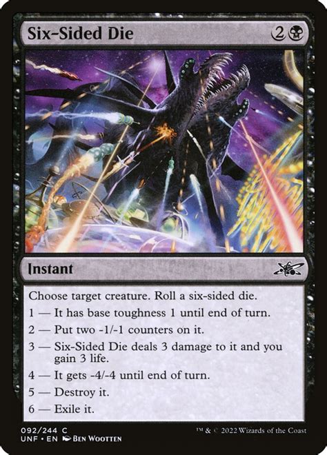 Six Sided Die Unfinity Mtg Print