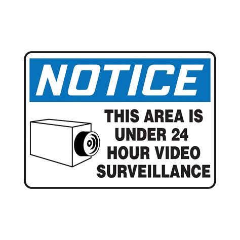 Accuform Signs 10 X 14 Aluminum Safety Sign Notice This Area Isw