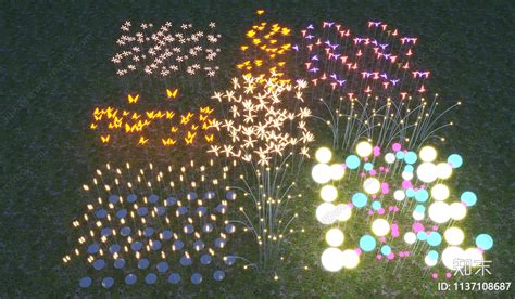 现代星星灯芦苇灯3d模型下载【id1137108687】知末3d模型网