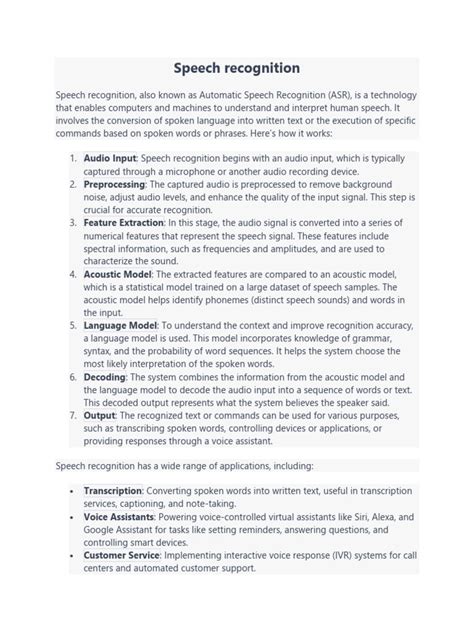 speech recognition pdf speech recognition deep learning