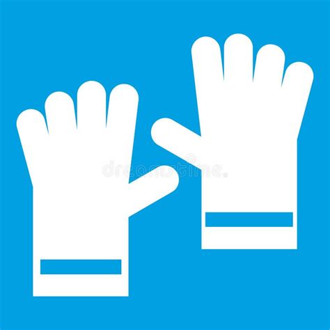 Blanc En Caoutchouc Dicône De Gants Illustration De Vecteur